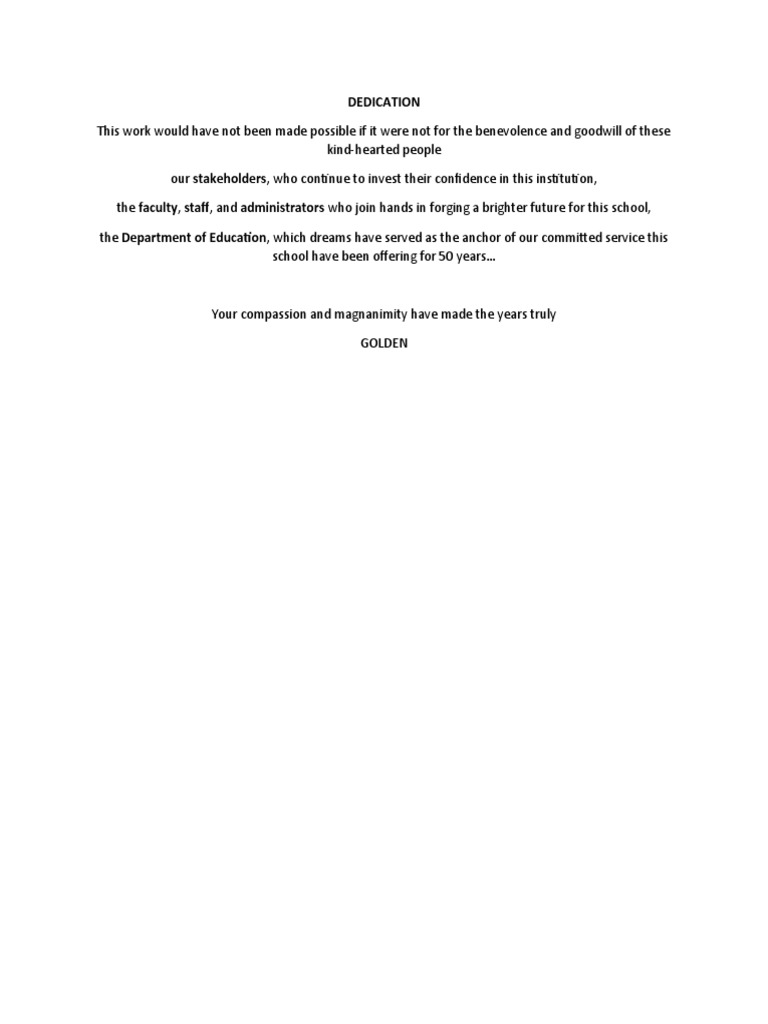 50th Anniversary Dedication | PDF