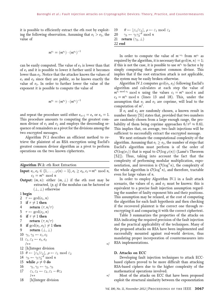 Fault Injection Attacks On Cryptographic Devices Theory-Practice - and Countermeasures | PDF ...