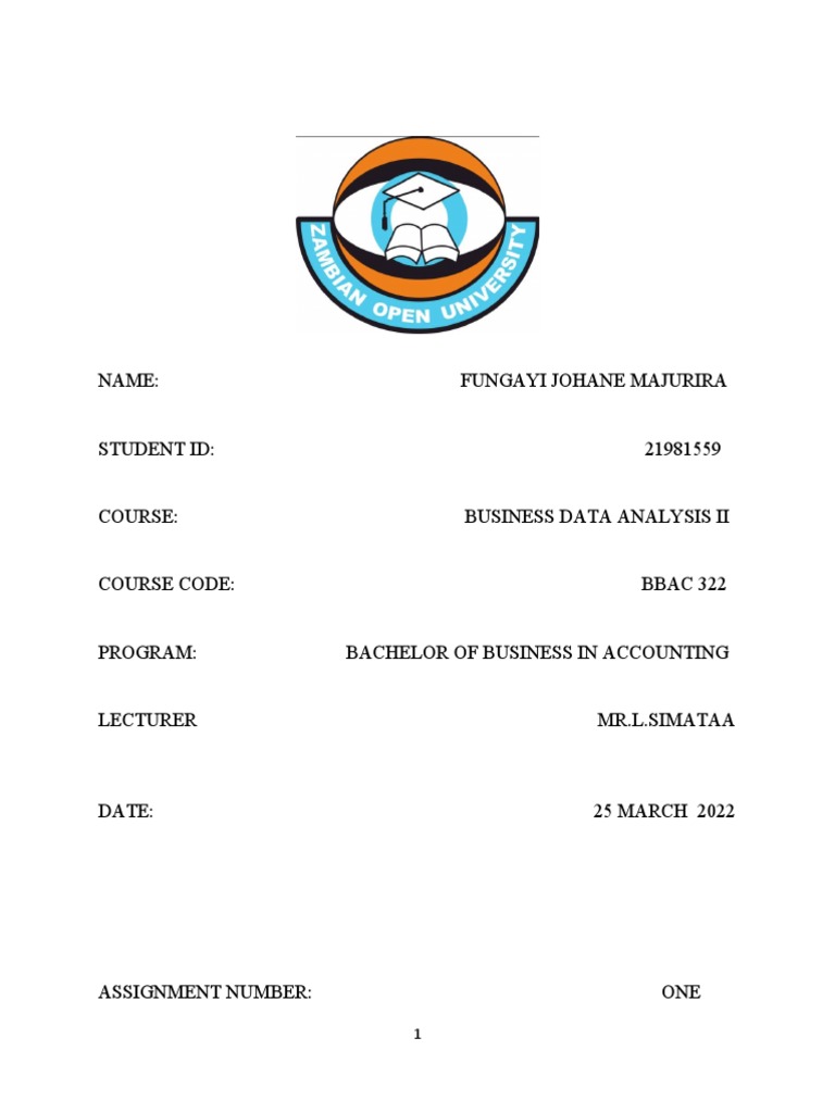 Business Data Analysis 12 Assignment 1 | PDF | Errors And Residuals ... Business Data Analysis 12 Assignment 1 | PDF | Errors And Residuals ...