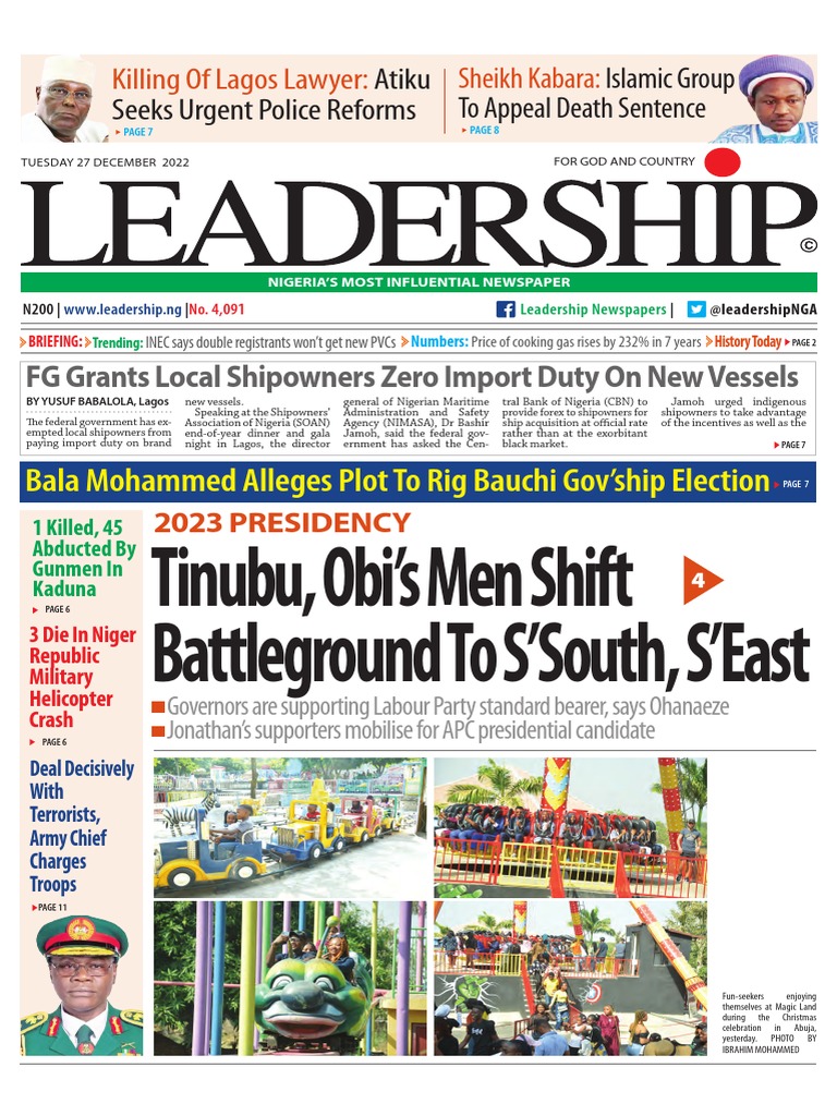 Leadership Epaper 27th December 2022 | Download Free PDF | Nigeria