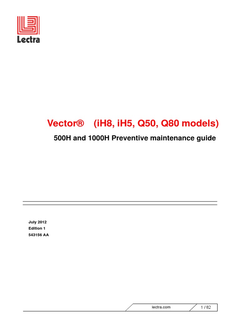 543156AA Vector IH8 IH5 Q80 Q50 Preventive Maintenance Guide 500 1000 en | PDF | Bearing ...