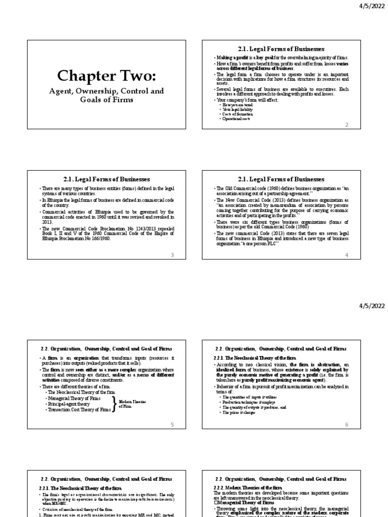 Industrial Economics Chapter Two Slides For Print | PDF | Profit ...