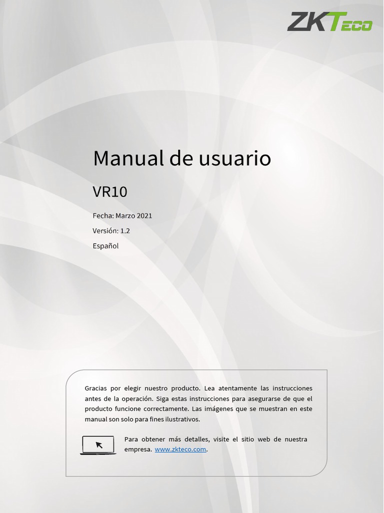 Manual VR10 | PDF | Biometría | Autenticación