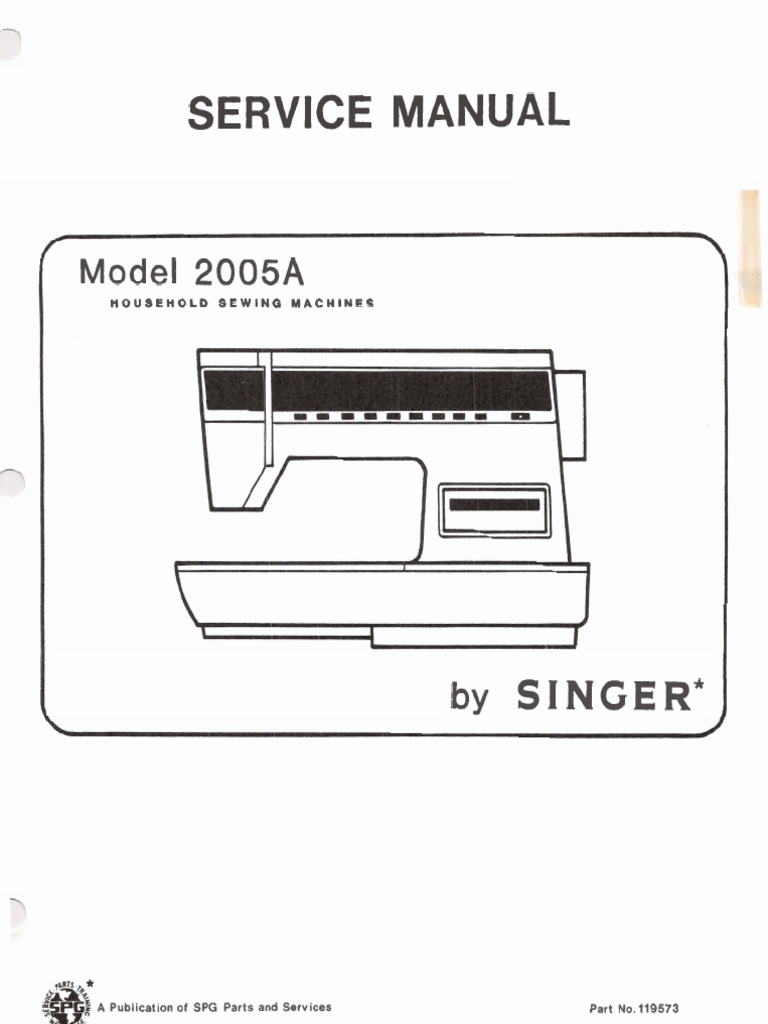 Singer 2005A Service Manual | PDF | Direct Current | Electrical Engineering