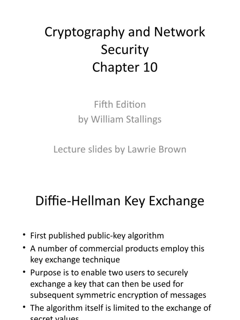 425 CH 10 DH-ElGamal-ECC 2015-2016 | PDF | Public Key Cryptography ...