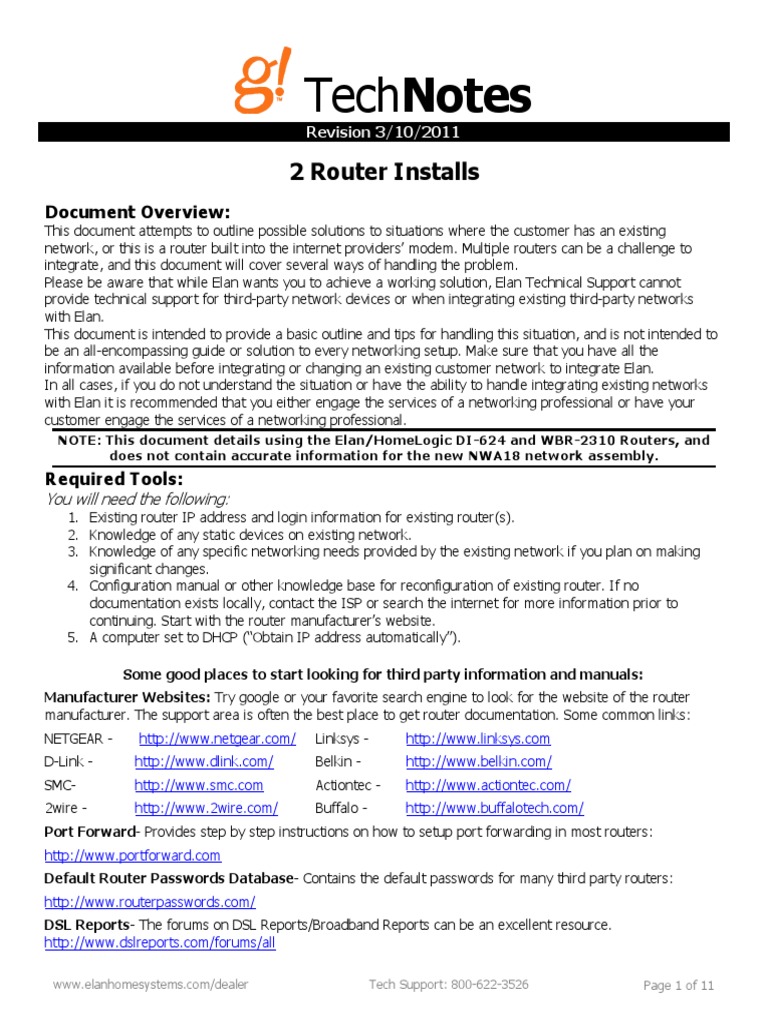 2 Router Install | PDF | Router (Computing) | Ip Address