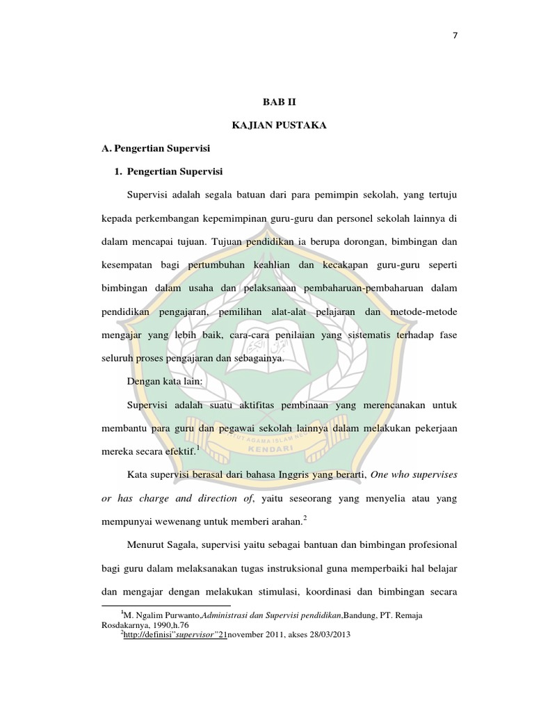 Pengertian Supervisi | PDF
