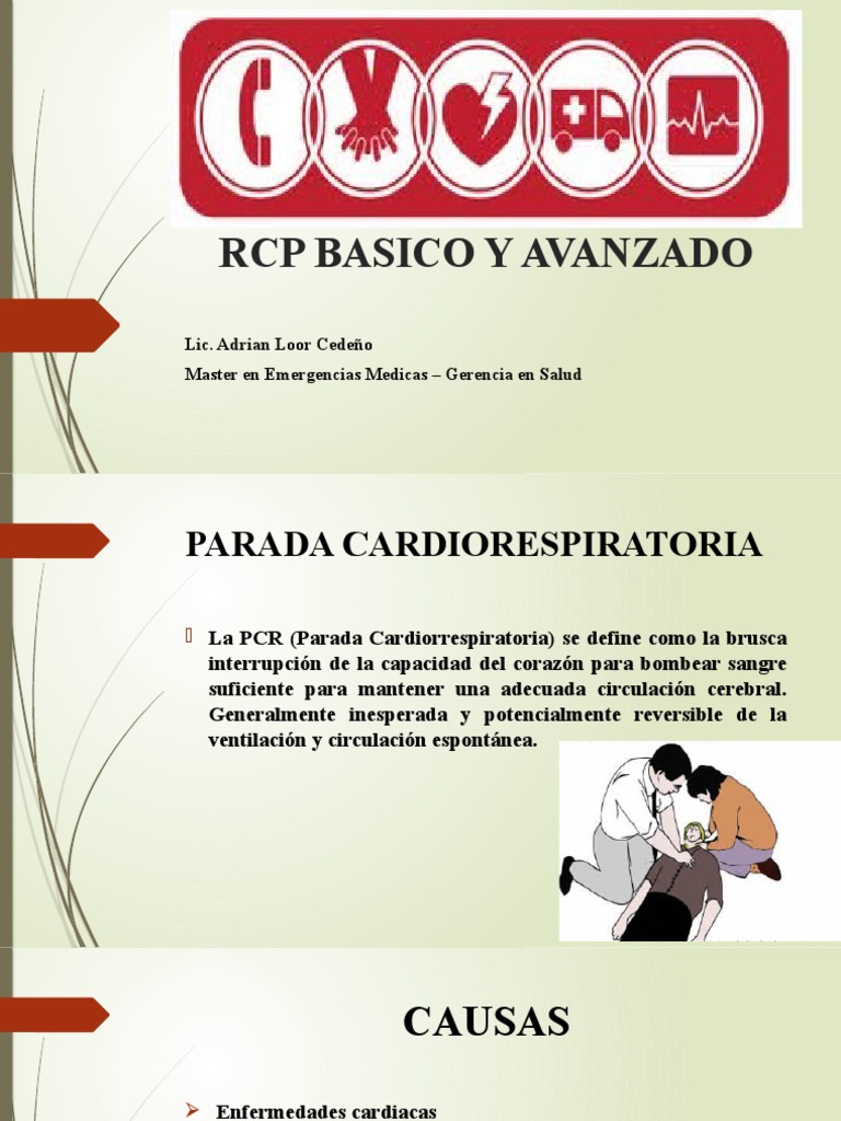 RCP Basico y Avanzado | PDF | Reanimación cardiopulmonar | Paro cardíaco
