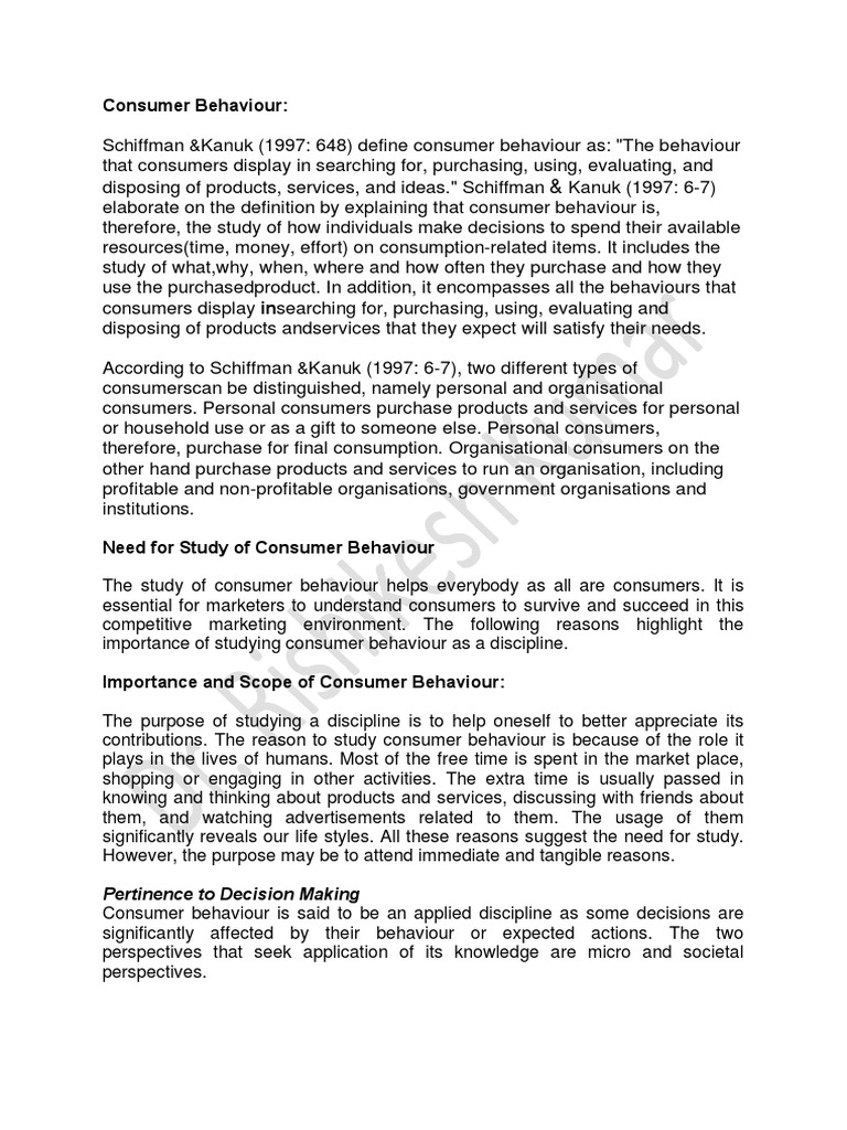 Understanding Consumer Behaviour Insights | PDF | Brand | Consumer Behaviour