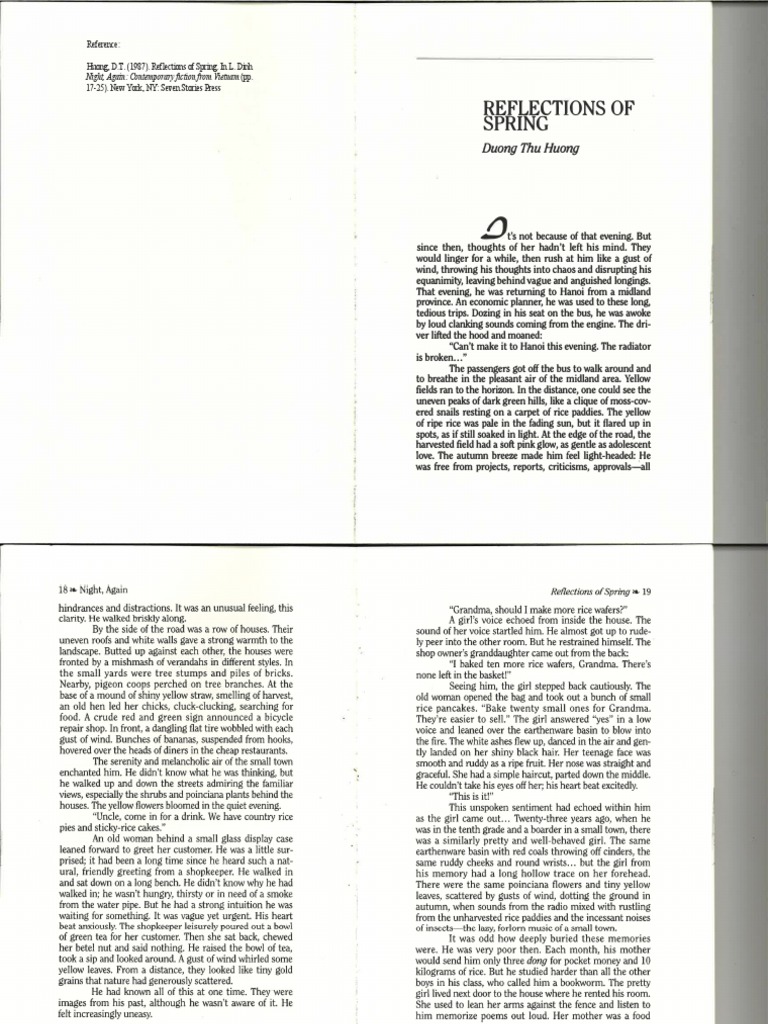 Duong Thu Huong Reflections of Spring | PDF
