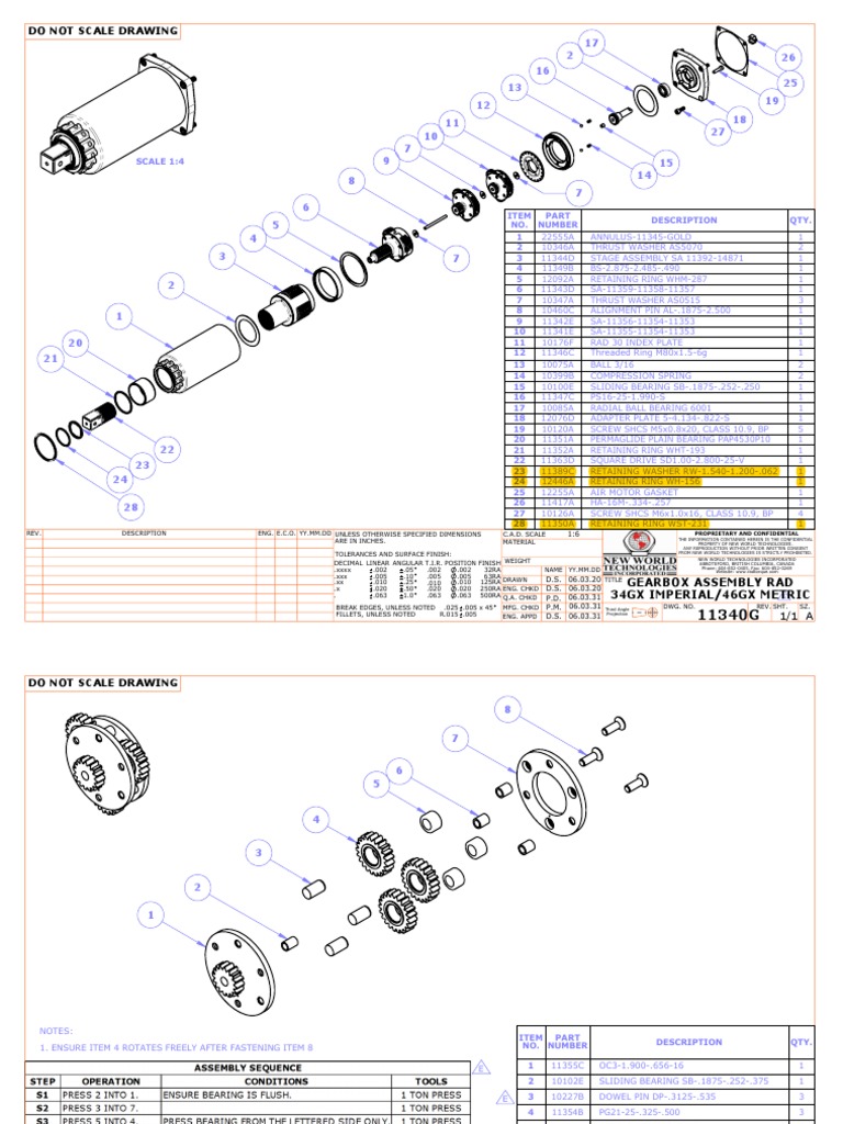 Rad 34GX Imperial-46gx Metric NPW-200 | PDF | Washer (Hardware) | Tools