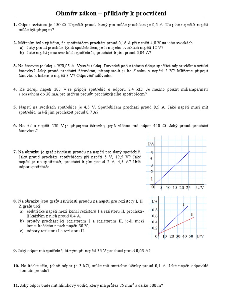 Ohmuv Zakon Priklady | PDF