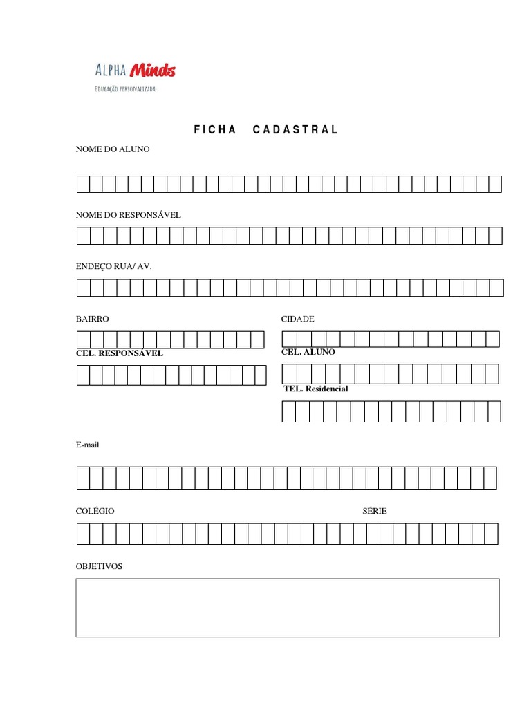Ficha Cadastral Modelo 2023 | PDF