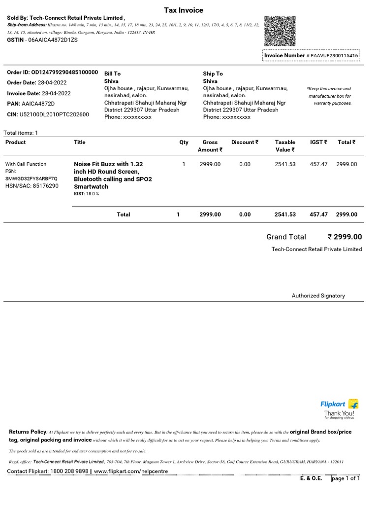 Watch Invoice | PDF | Economies | Taxes