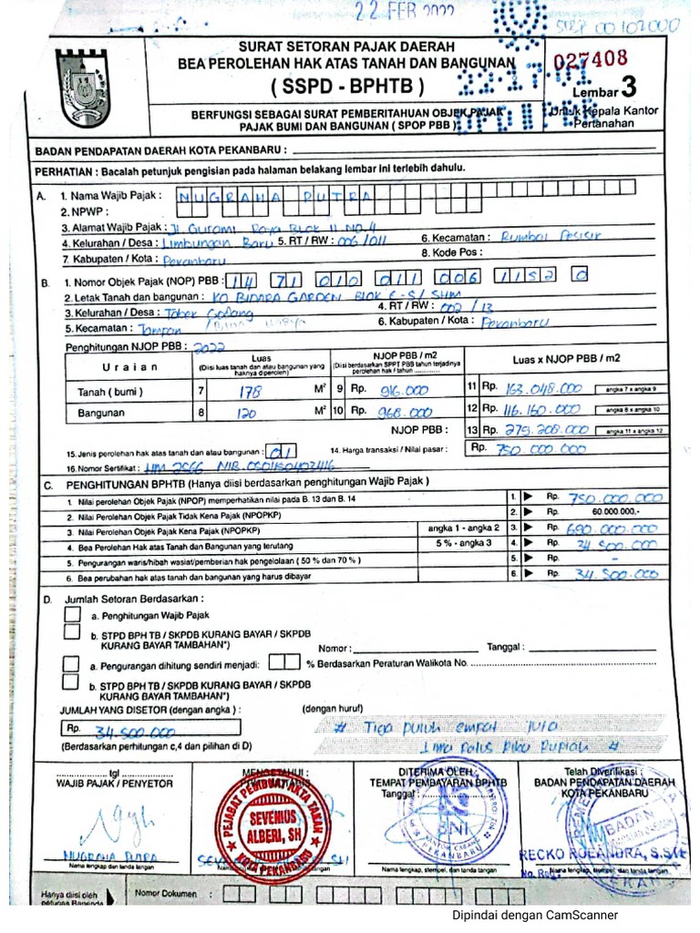 BPHTB Lembar 3 | PDF