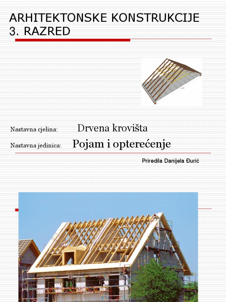 2 4. Krovne Konstrukcije Pojam I Opterećenje | PDF