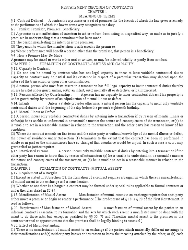 Overview of Contract Formation Principles | PDF | Offer And Acceptance ...