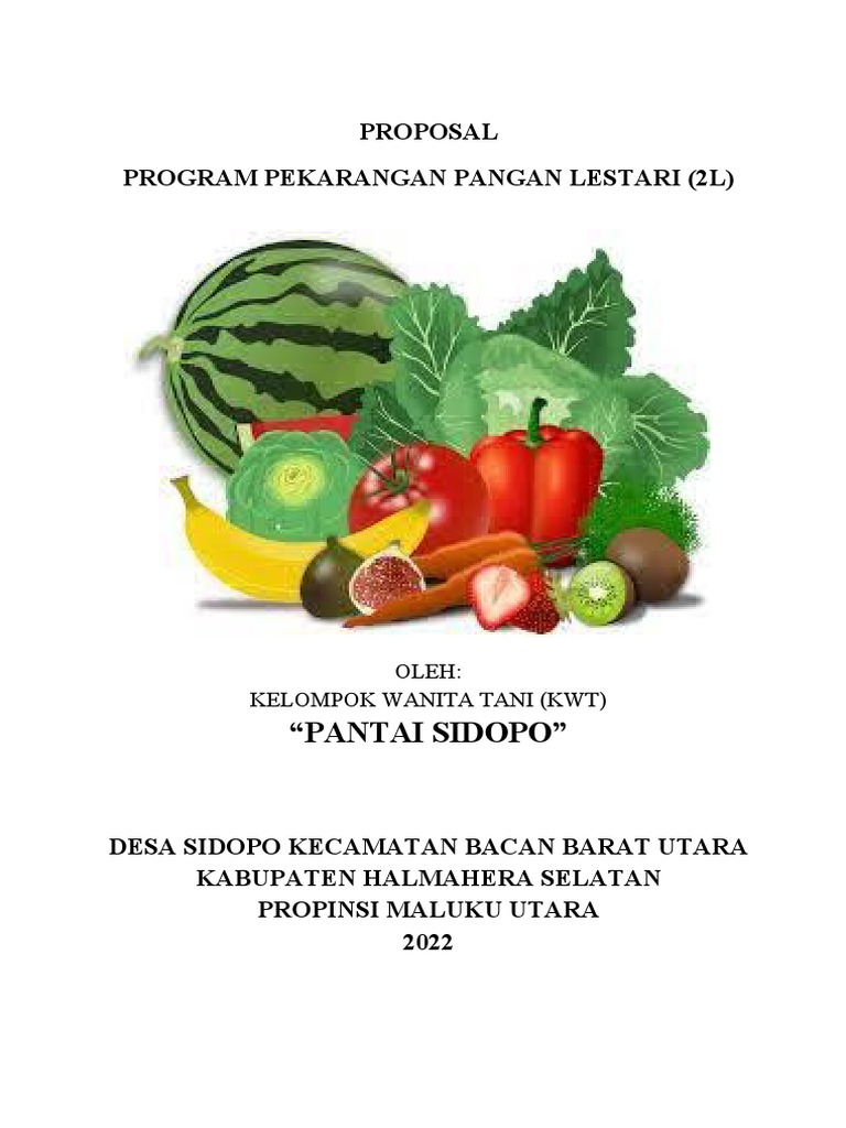 Proposal P2L Desa Sidopo | PDF