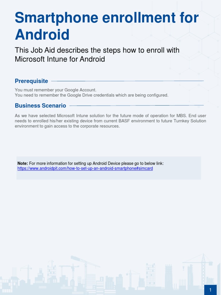 Smartphone Enrollment For Android | PDF | Mobile App | Android (Operating System)