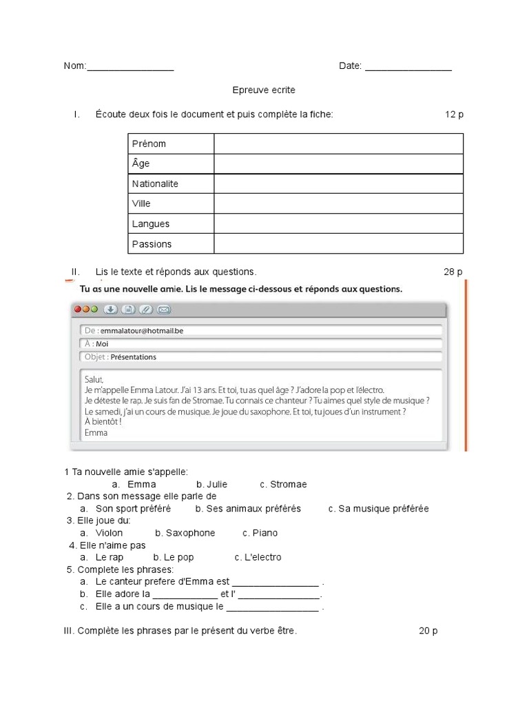Avis sur l'unité 3 de l'épreuve écrite | PDF