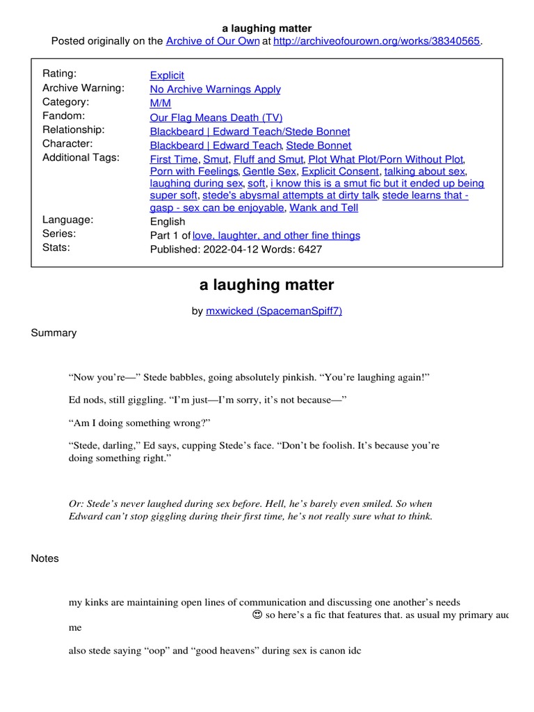 A Laughing Matter | PDF | Laughter