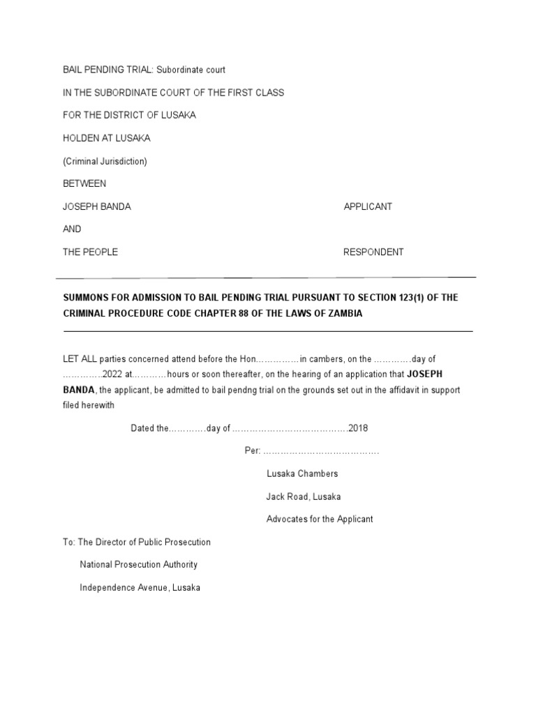 Bail Pending Trial | PDF