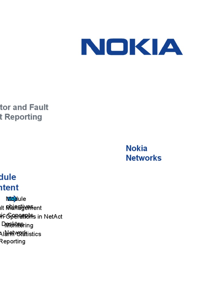 NetAct_Monitor_and_Fault_Management_Reporting | PDF | Computing | Software