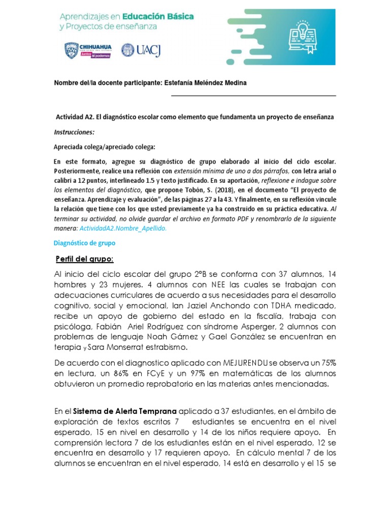 Formato A2. Estefanía - Meléndez | PDF | Comprensión lectora | Pedagogía