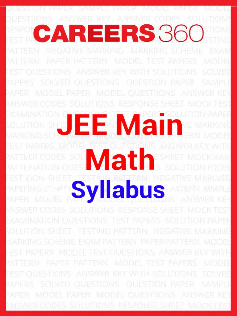 JEE Main Math Syllabus Ebook | PDF | Equations | Line (Geometry)
