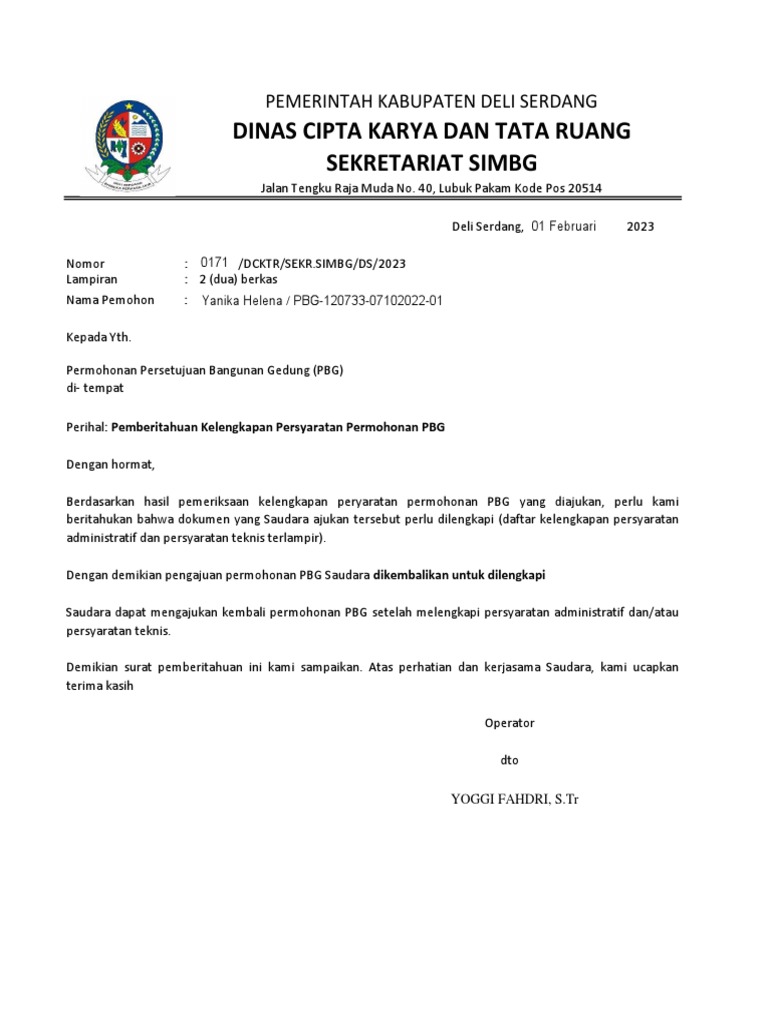 Dinas Cipta Karya Dan Tata Ruang Sekretariat Simbg: Pemerintah ...