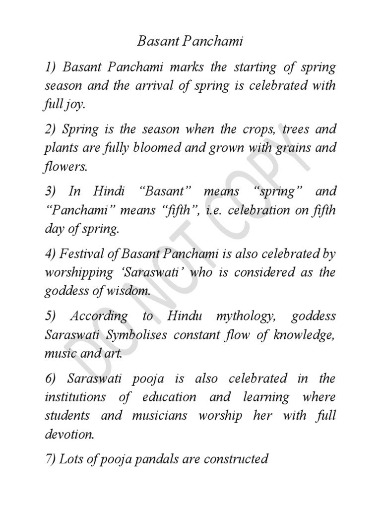 Basant Panchami | PDF
