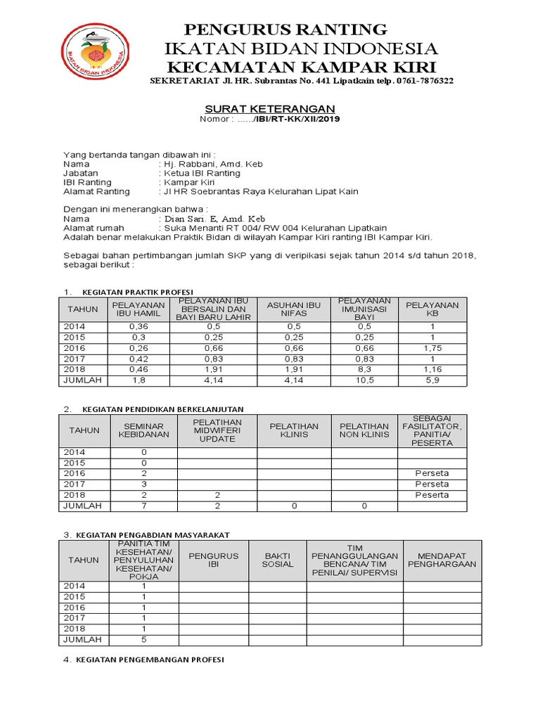 Form Ketua Ranting | PDF