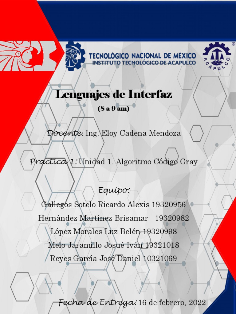 Practica 1 - Lenguajes de Interfaz - Codigo Gray | PDF | Números ...