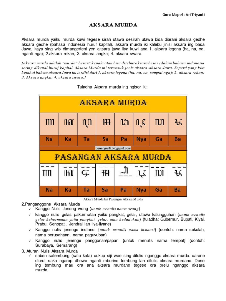 Aksara Murda | PDF