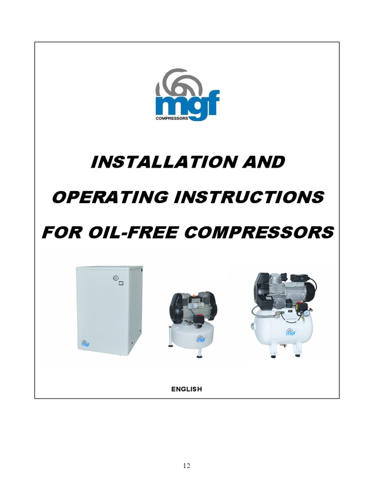 MGF Oil Free Instruction Manual 2016 English | PDF | Valve | Mechanical ...