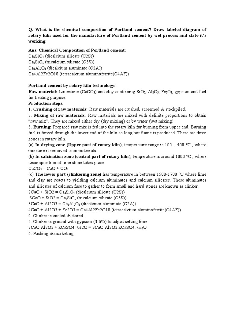 Unit 3 - Important Question | PDF | Cement | Corrosion