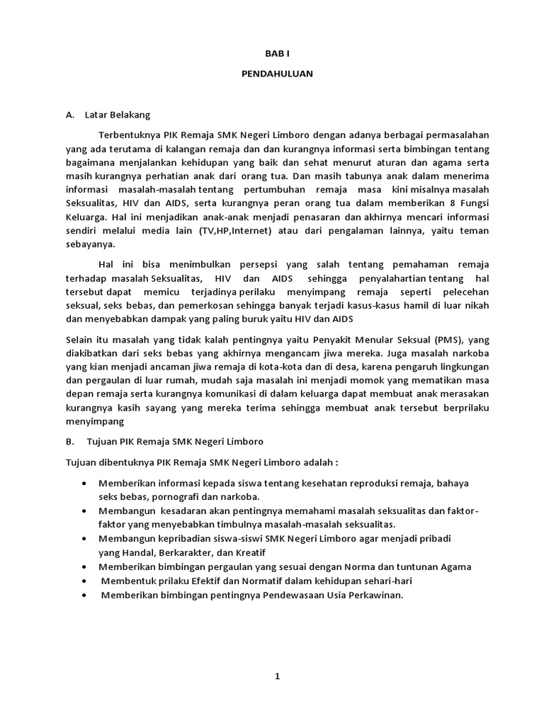 Profil PIK-R SMK Negeri Limboro | PDF