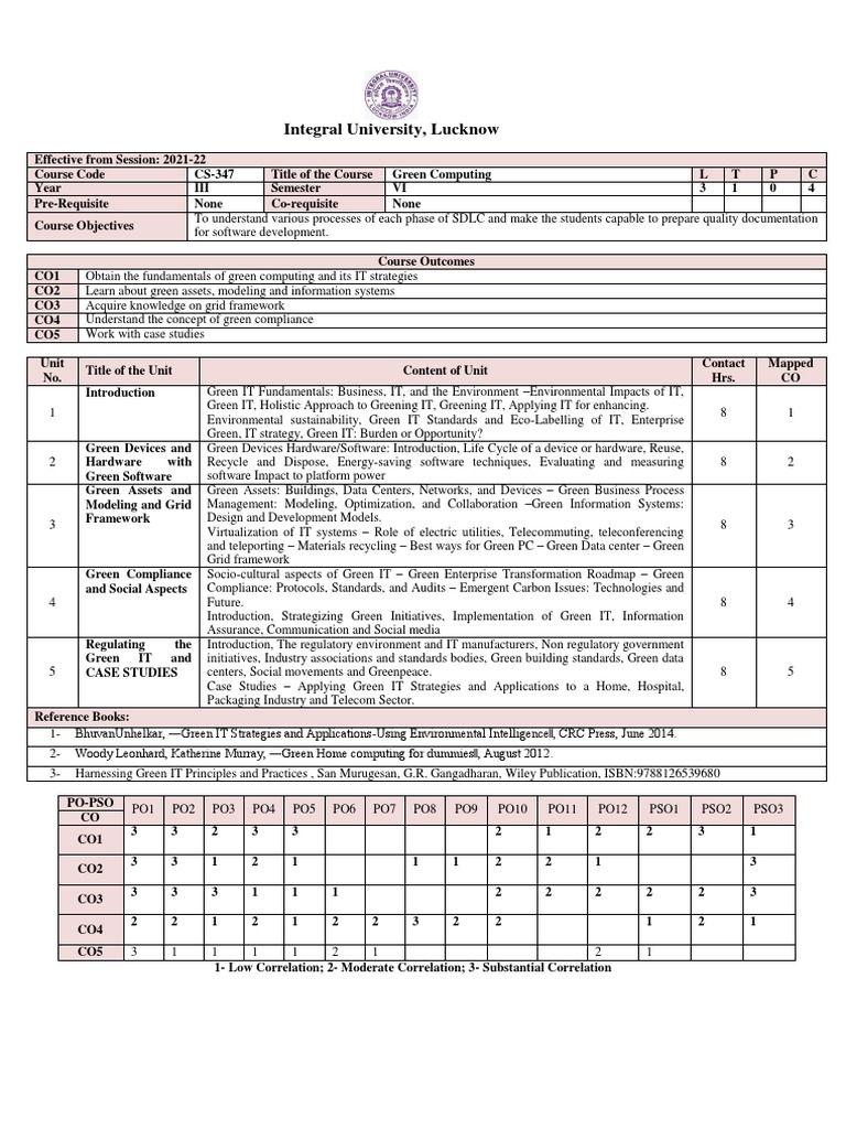 Computer Science & Engineering-5652-Syllabus B.Tech CSE 3rd Year | PDF ...