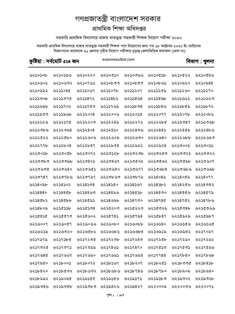 Primary Viva Result | PDF