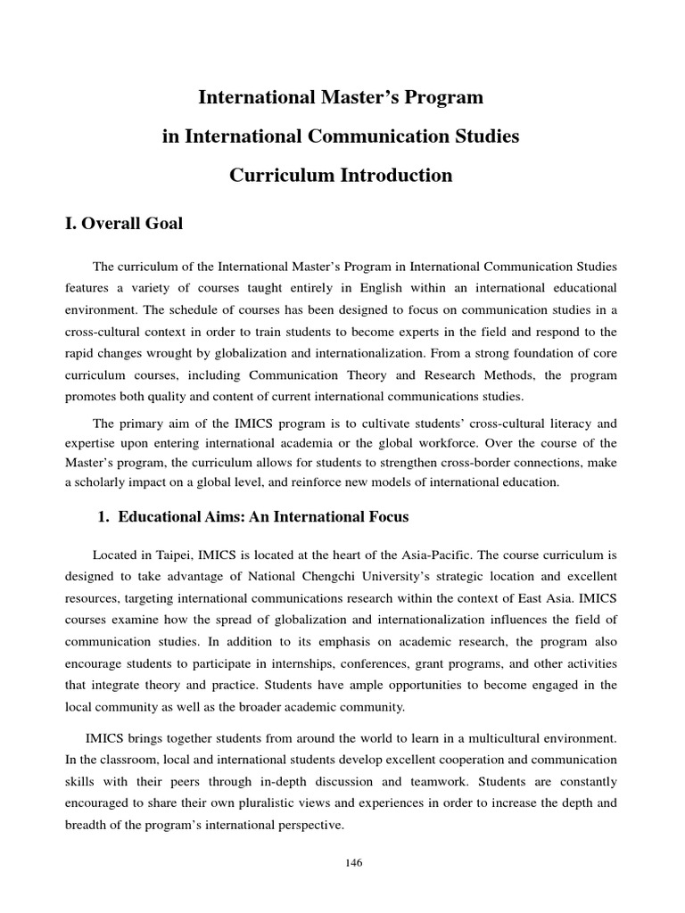 International Master's in Communication Studies | PDF | Mass Media | Thesis