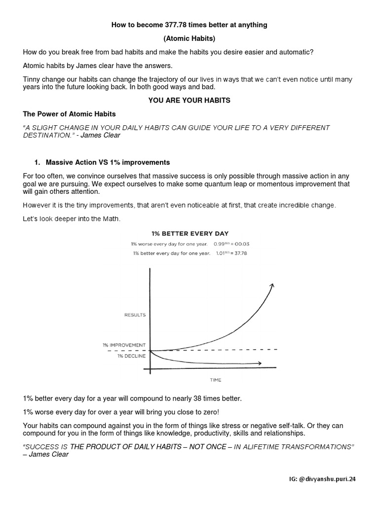 Mastering Atomic Habits for Success | PDF | Habits | Dopamine