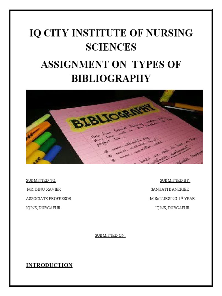 Types of Bibliography | PDF | Bibliography | Written Communication