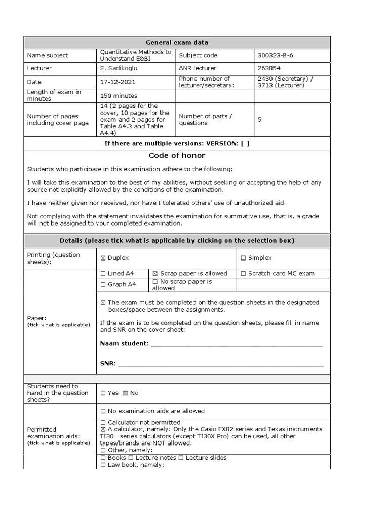 QM - Final 2021 | PDF | Regression Analysis | Coefficient Of Determination