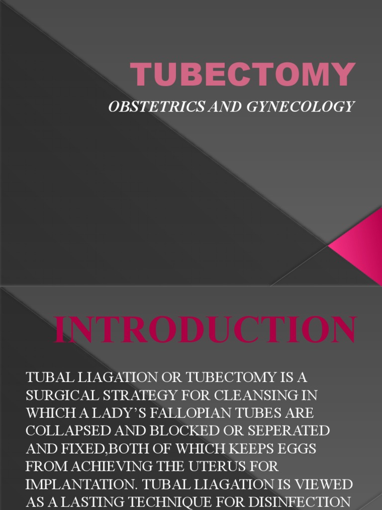 Overview of Tubectomy Procedures | PDF | Self-Improvement | Wellness