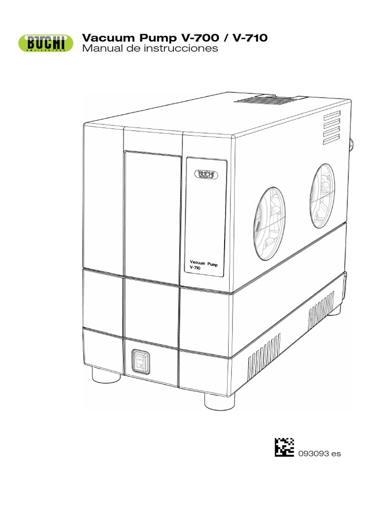 Manual de Instrucciones: Vacuum Pump V-700 / V-710 | PDF | Bomba | Vacío