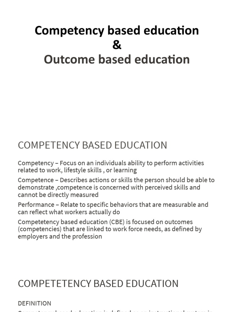Cbe Obe | PDF | Educational Assessment | Competence (Human Resources)