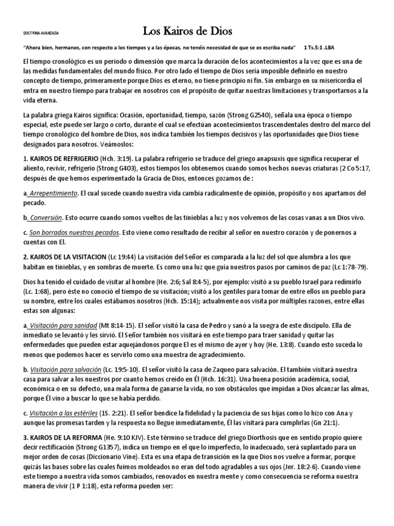 Los Kairos de Dios | PDF | Jesús | Cristo (título)