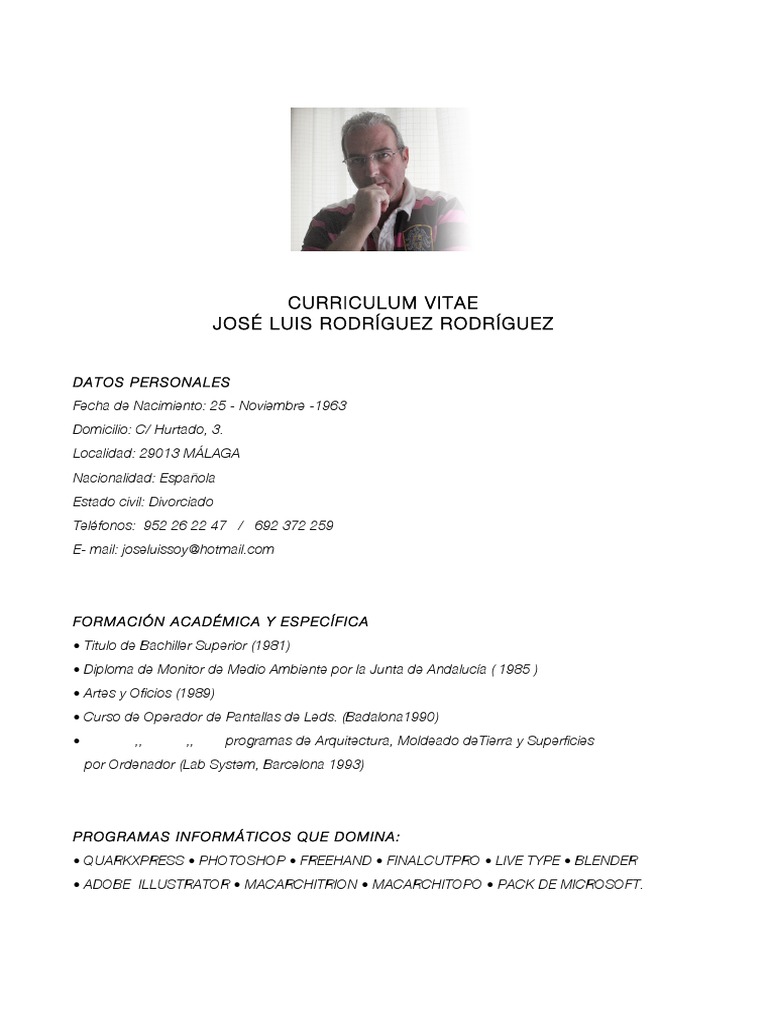 CV JOSE LUIS RODRÍGUEZ | PDF | Diseño de comunicacion | Diseño