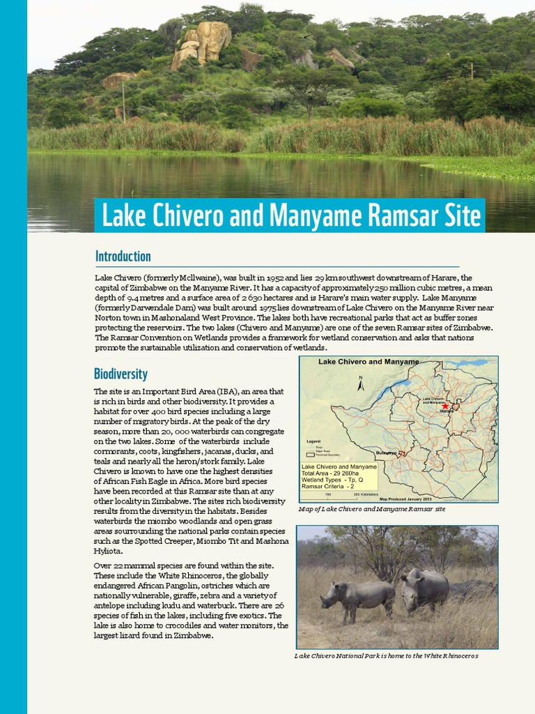 Ramsar Chivero Manyame Factsheet | Download Free PDF | Wetland ...