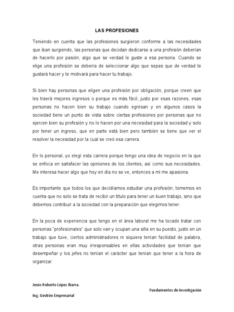 Elegir Profesión: Pasión vs. Ingreso | PDF | Verdad